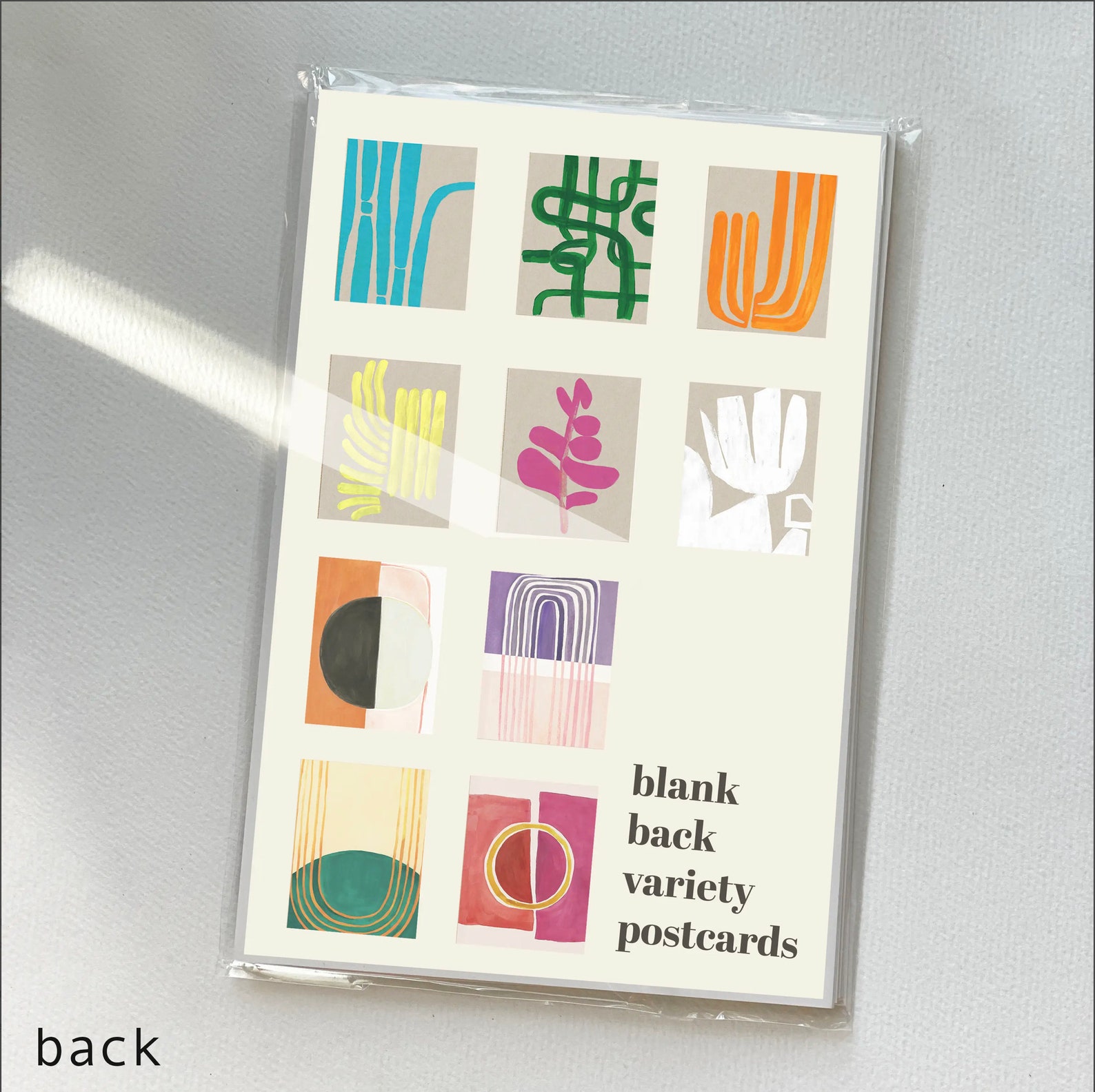 Modern Abstract Postcards Set, Pack of 10 Colorful Postcards, Matisse ...