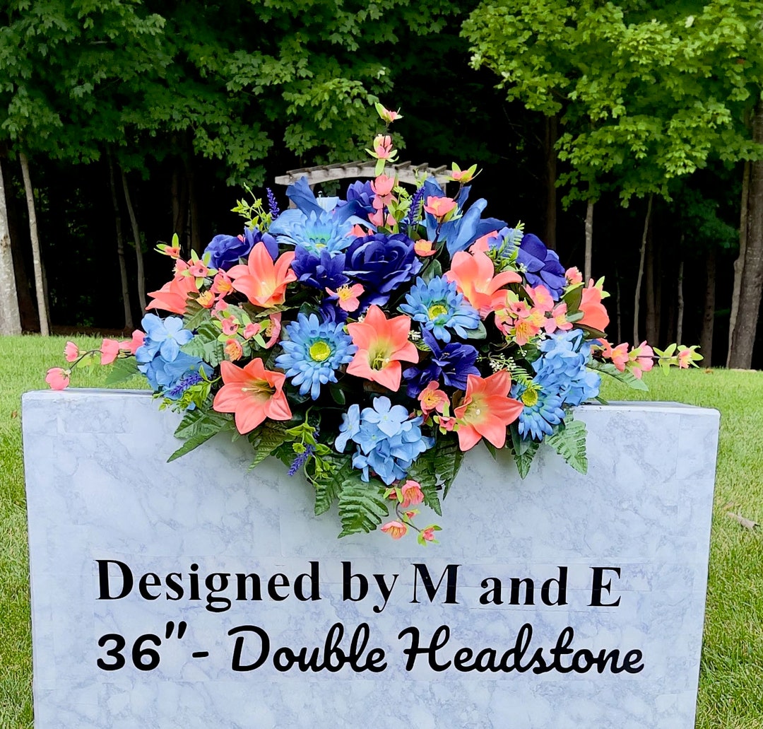 Soft Pastel Colors for Spring Quality Silk Flowers in Cemetery Saddle ...