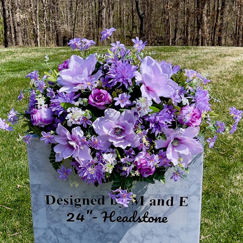 Headstone Saddle Arrangement - Etsy