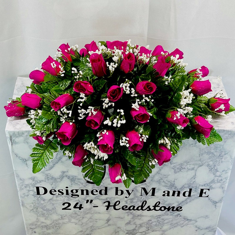 Headstone Saddle Flowers - Etsy