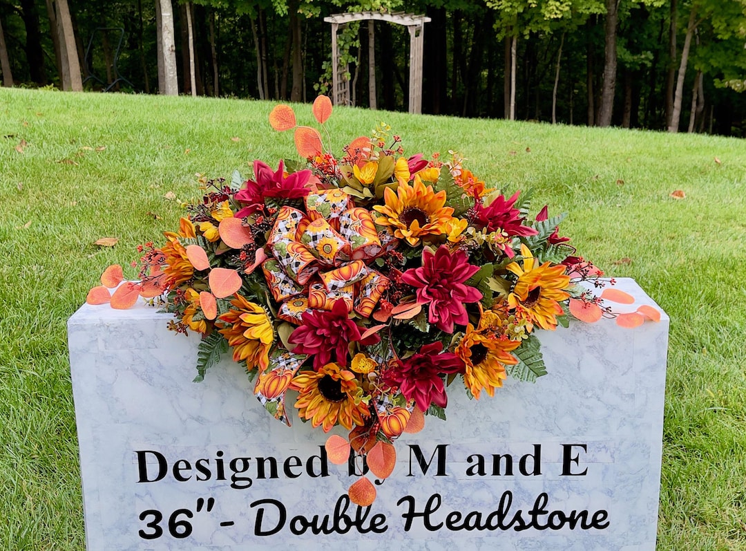 Fall Colors With Bow Cemetery Saddle, Flowers for the Cemetery ...