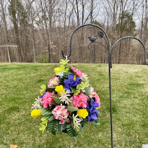 Pastel Colors Large Hanging Basket for Shepherd Hook, Hanging Basket ...
