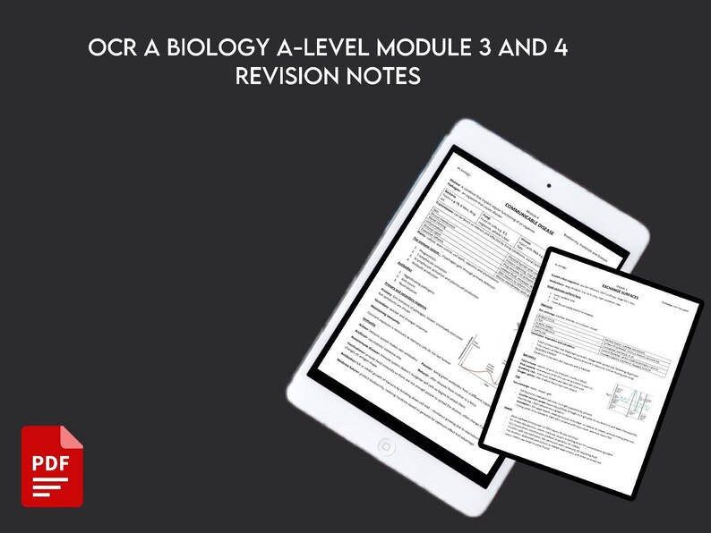 OCR A Biology A-level Module 3 and 4 Revision Notes - Etsy