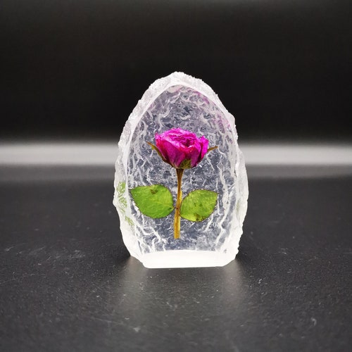 Real Red Rose Cube Forever Rose Crystals Keepsake Resin - Etsy