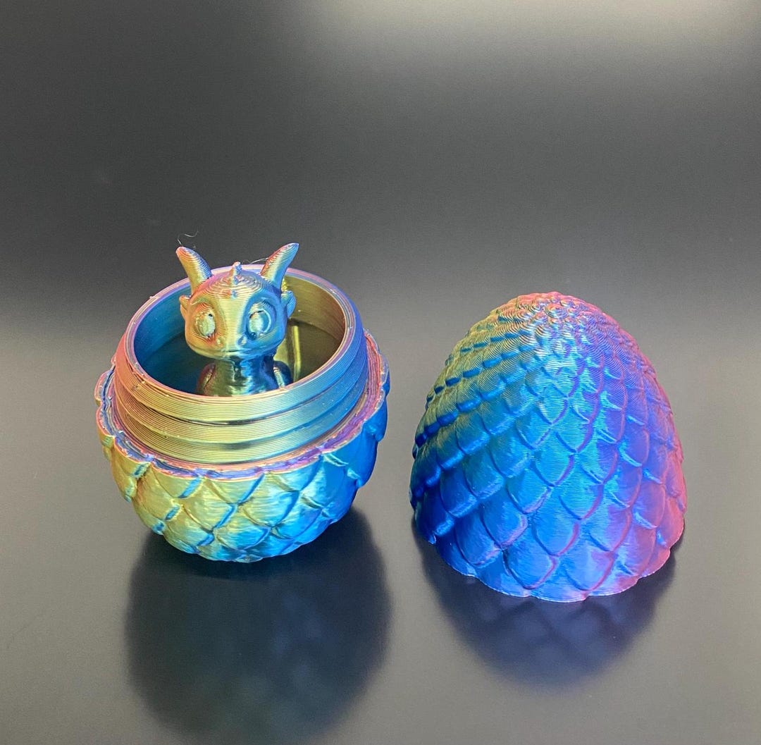 3D Printed Dragon Egg / Threaded - Etsy