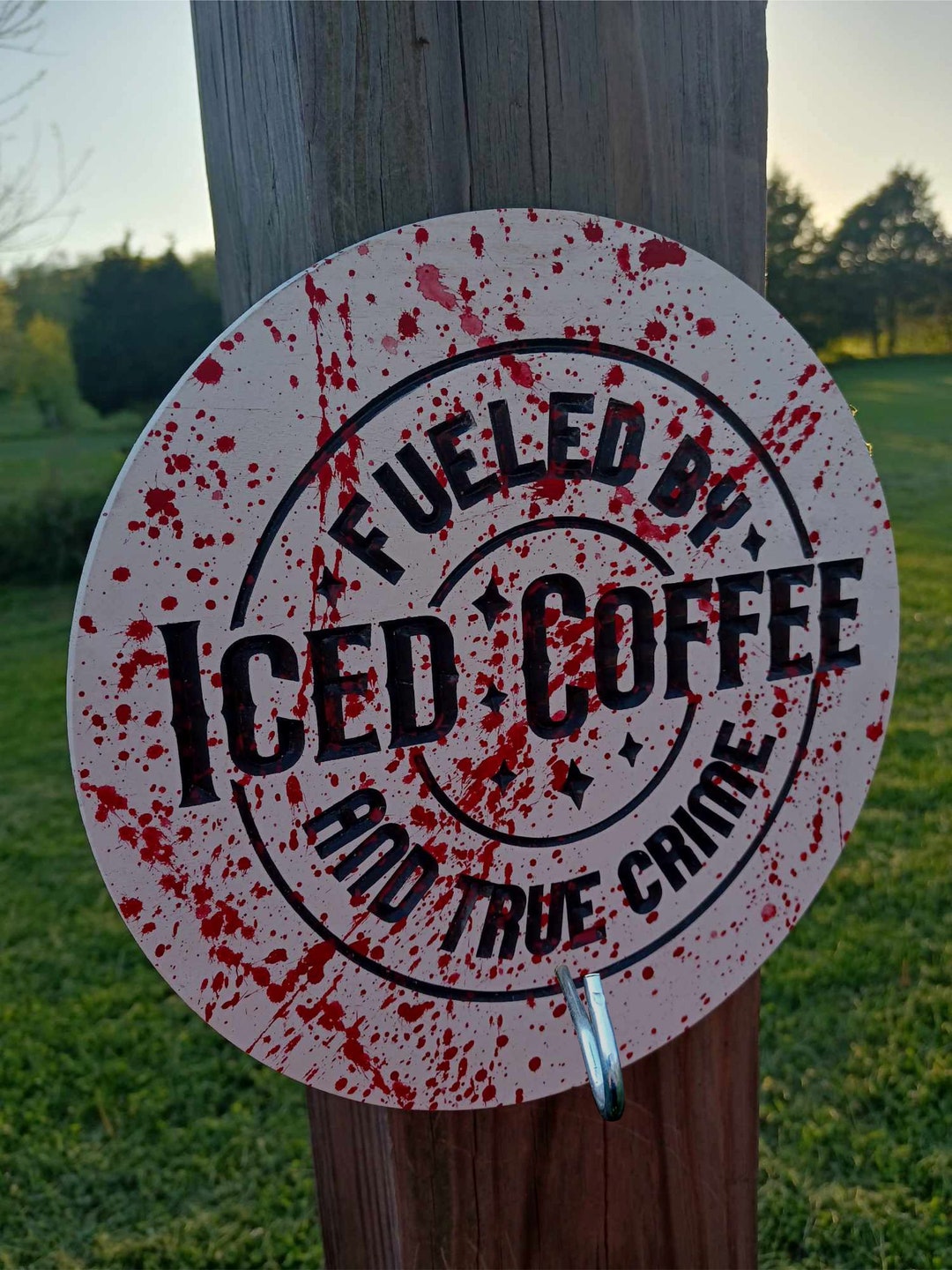 Ring Hook Game, Ring Toss, True Crime, Murder Mystery Sign, Coffee and ...