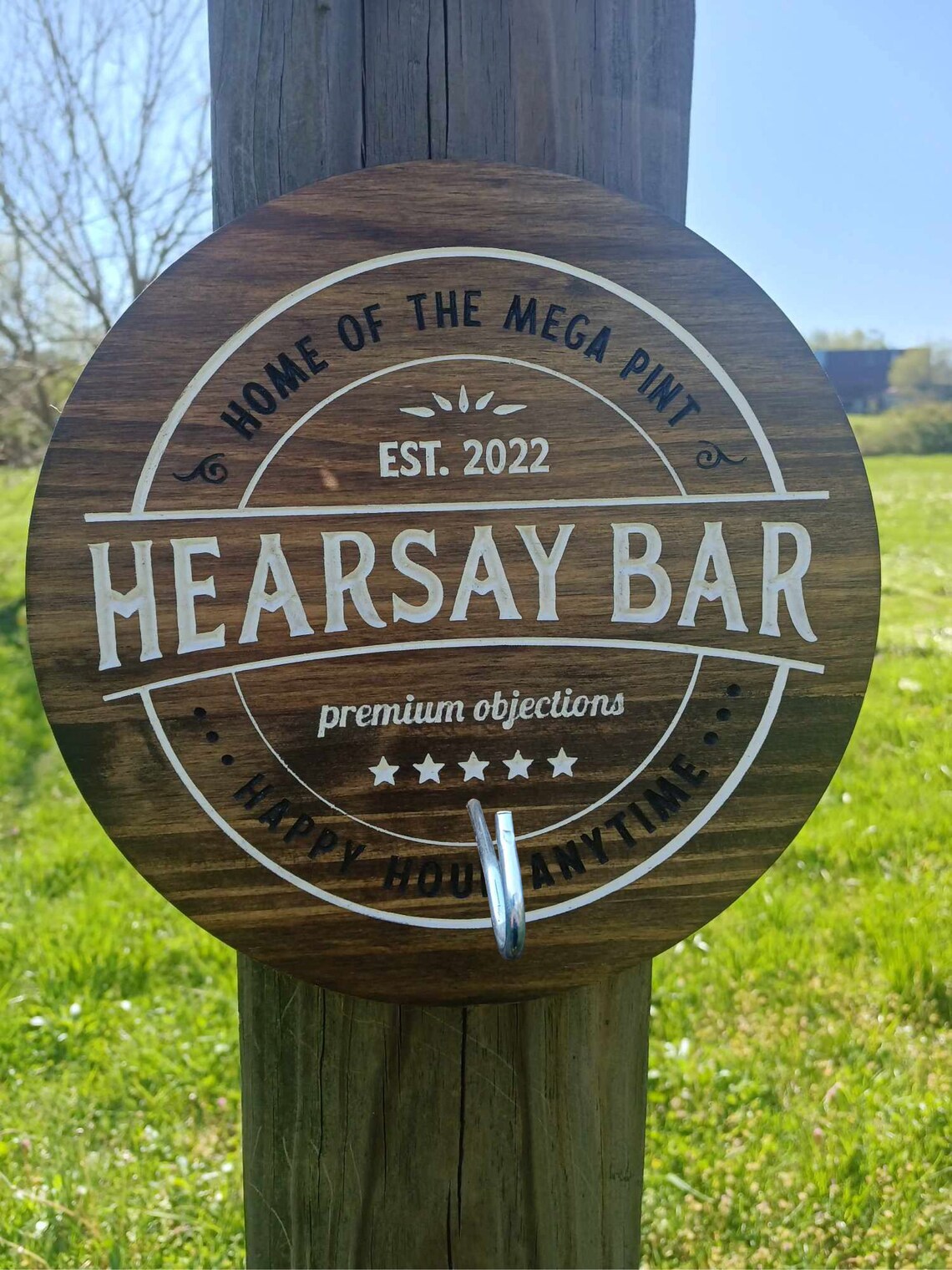 Ring Hook Bar Game, Ring Toss, Bar Sign, Custom Drinking Game, Wooden ...