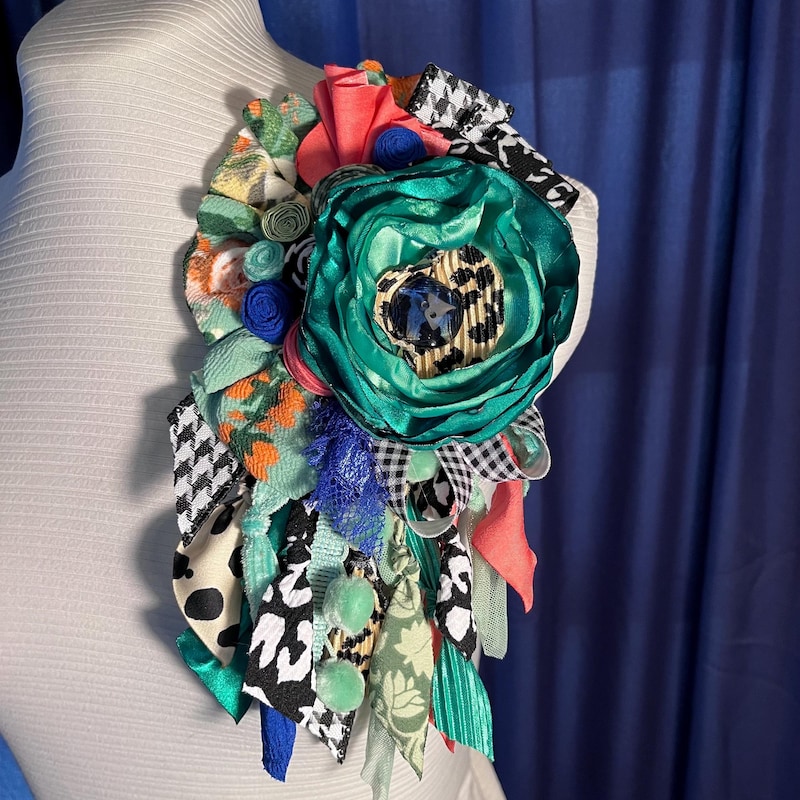 Fabric Flower Pin - Etsy