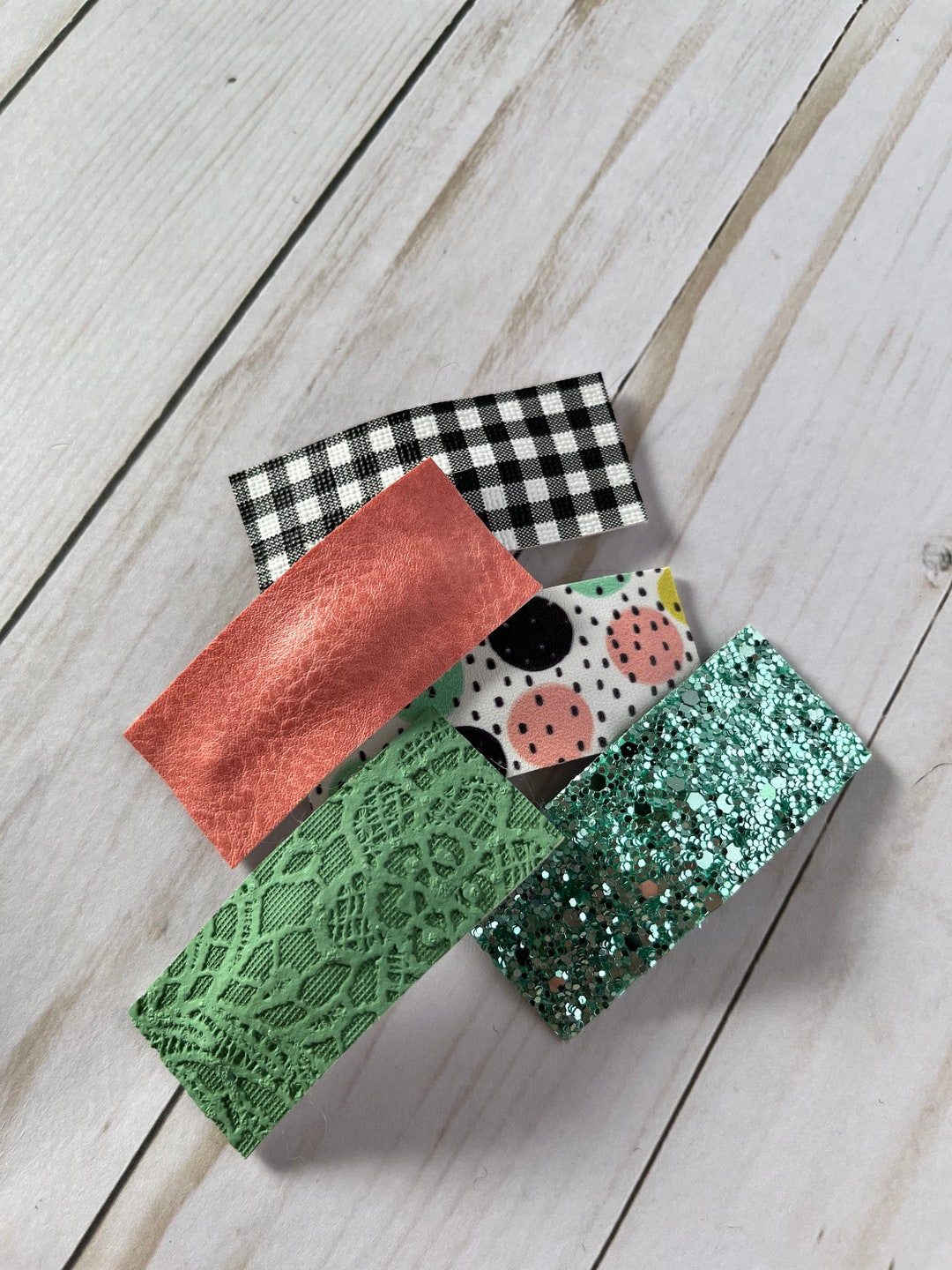 Retro Dots RTS Faux Leather Snap Clips for Girls and Mamas - Etsy