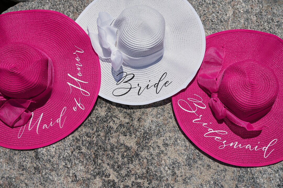 Bachelorette Party Sun Hats Beach Hats for Bride Bridesmaids Maid of ...