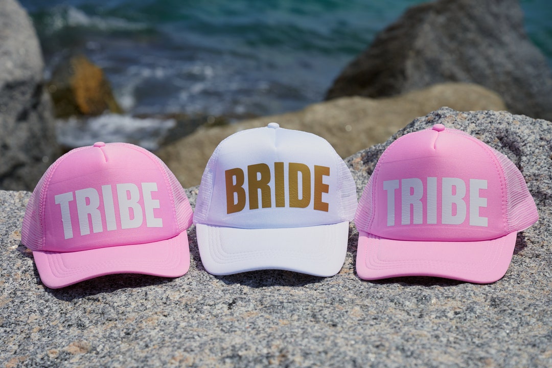 Custom Bride Tribe Trucker Hats Baseball Caps Birthday Queen Hats Beach ...