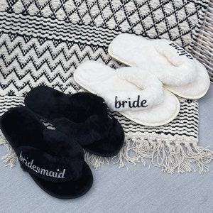 Wifey Custom Fur Slippers Personalized Birthday Gift Women Fluffy ...