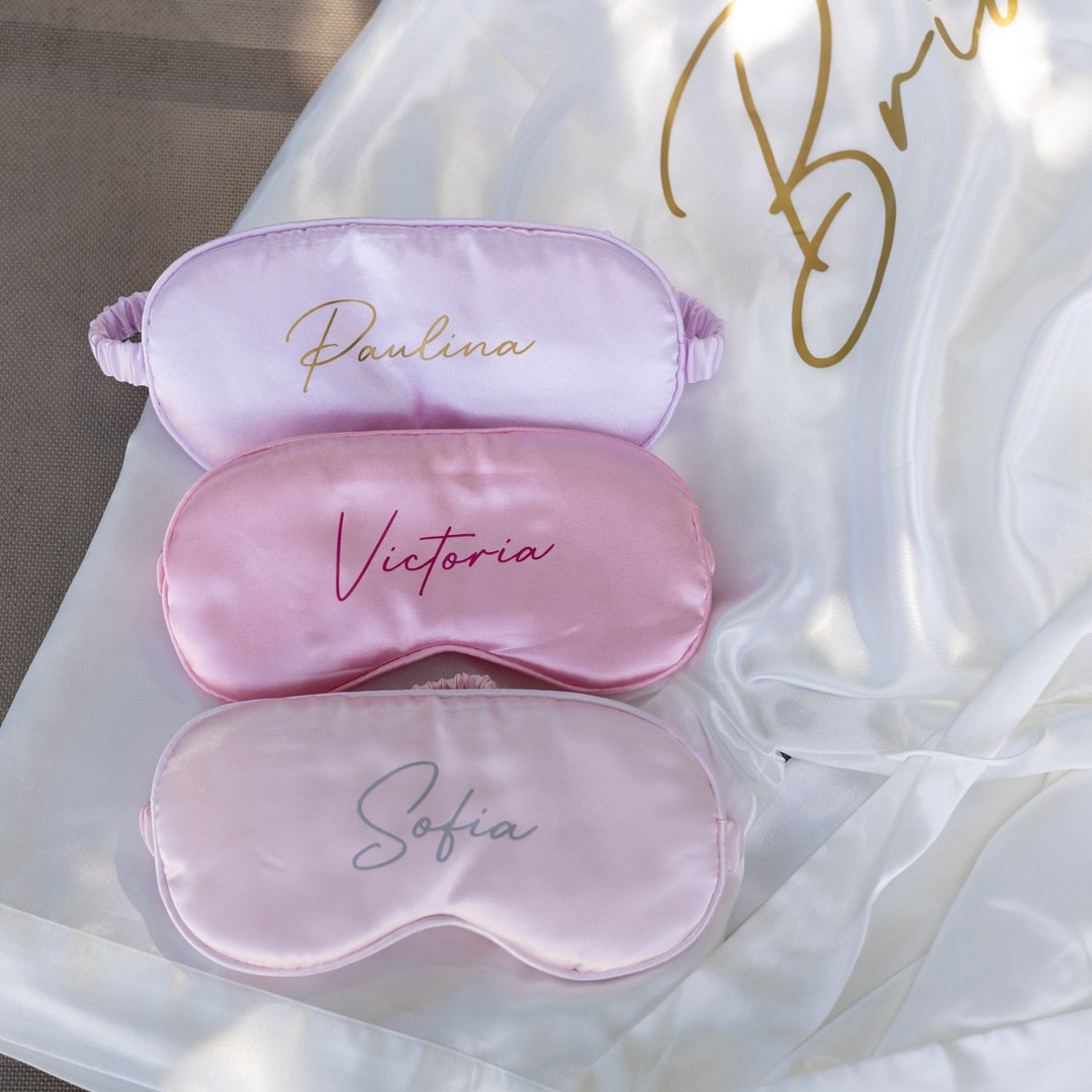 Personalized Sleep Mask for Bridesmaids Bridal Sleep Mask Bachelorette ...