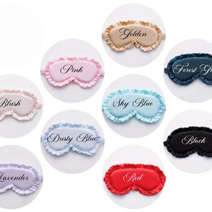 Matching Sleep Mask Bride Babe Bride Squad Ruffle Sleep Mask With Name ...