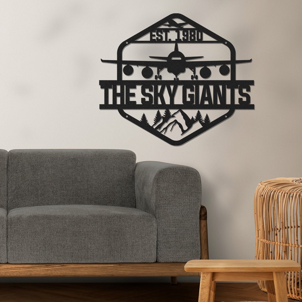 Custom Airplane Sign Airforce Sign Personalized Hangar Name Sign ...