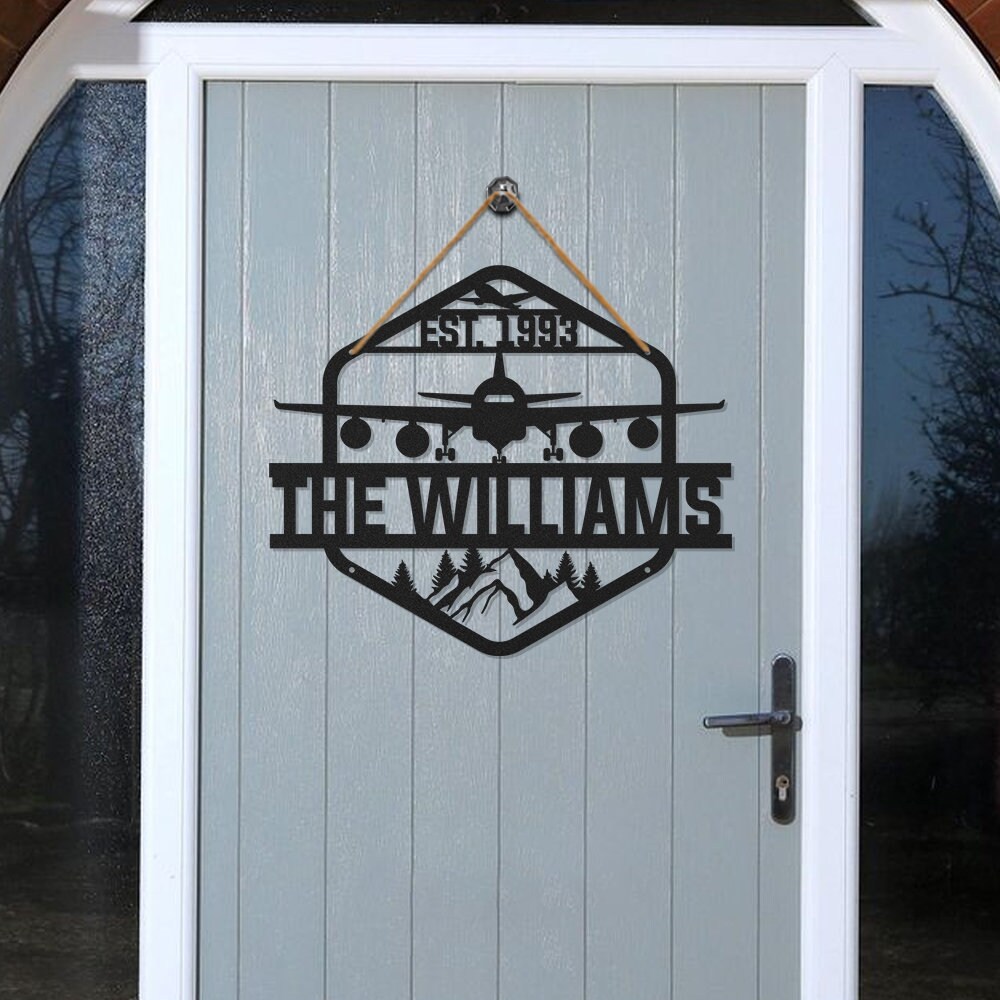 Custom Airplane Sign Airforce Sign Personalized Hangar Name Sign ...