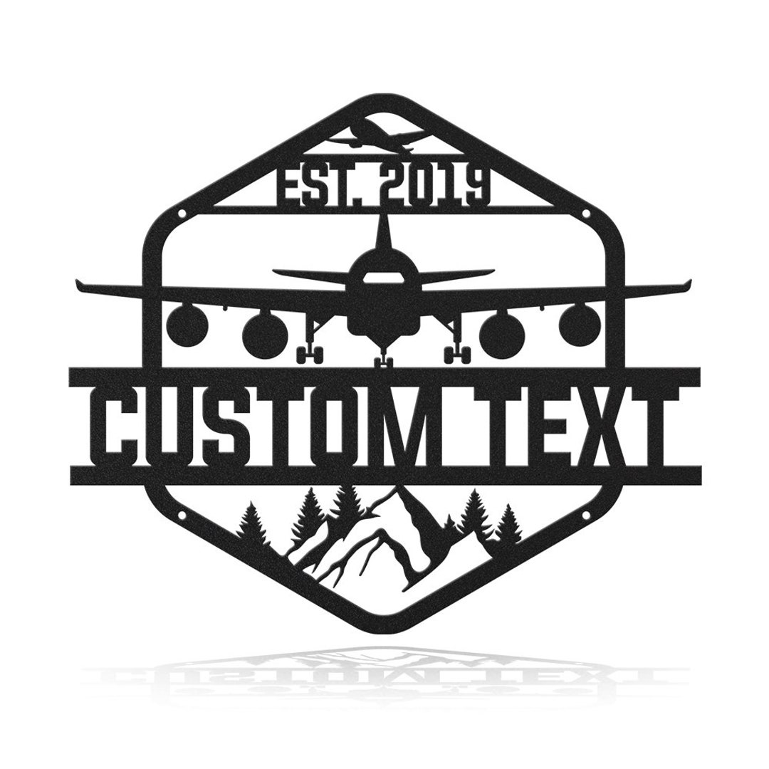 Custom Airplane Sign Airforce Sign Personalized Hangar Name Sign ...