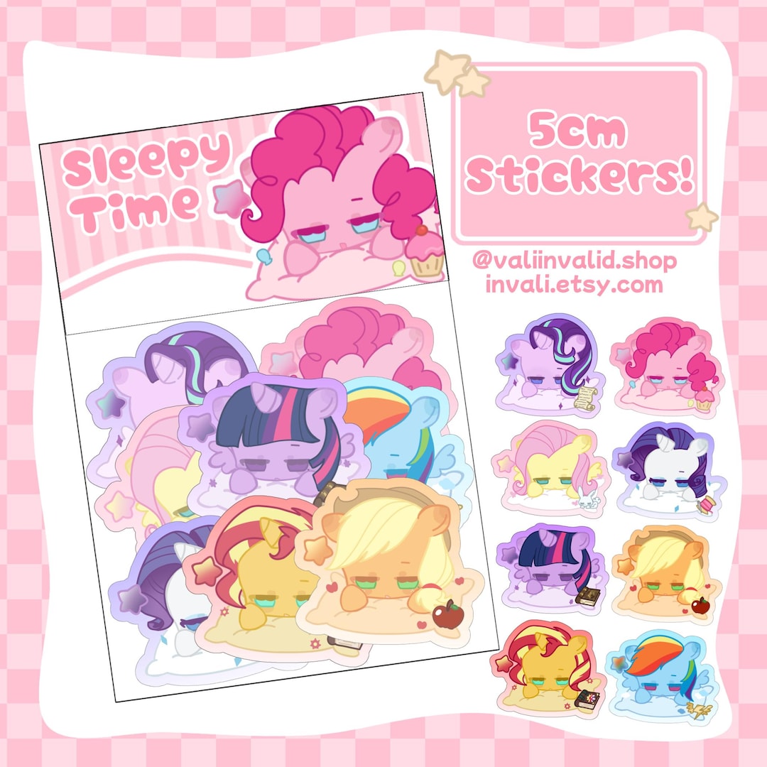 Pony Sleepy Time Vol.1 Chibi 5cm Vinyl Sticker Pack | Custom Finish ...