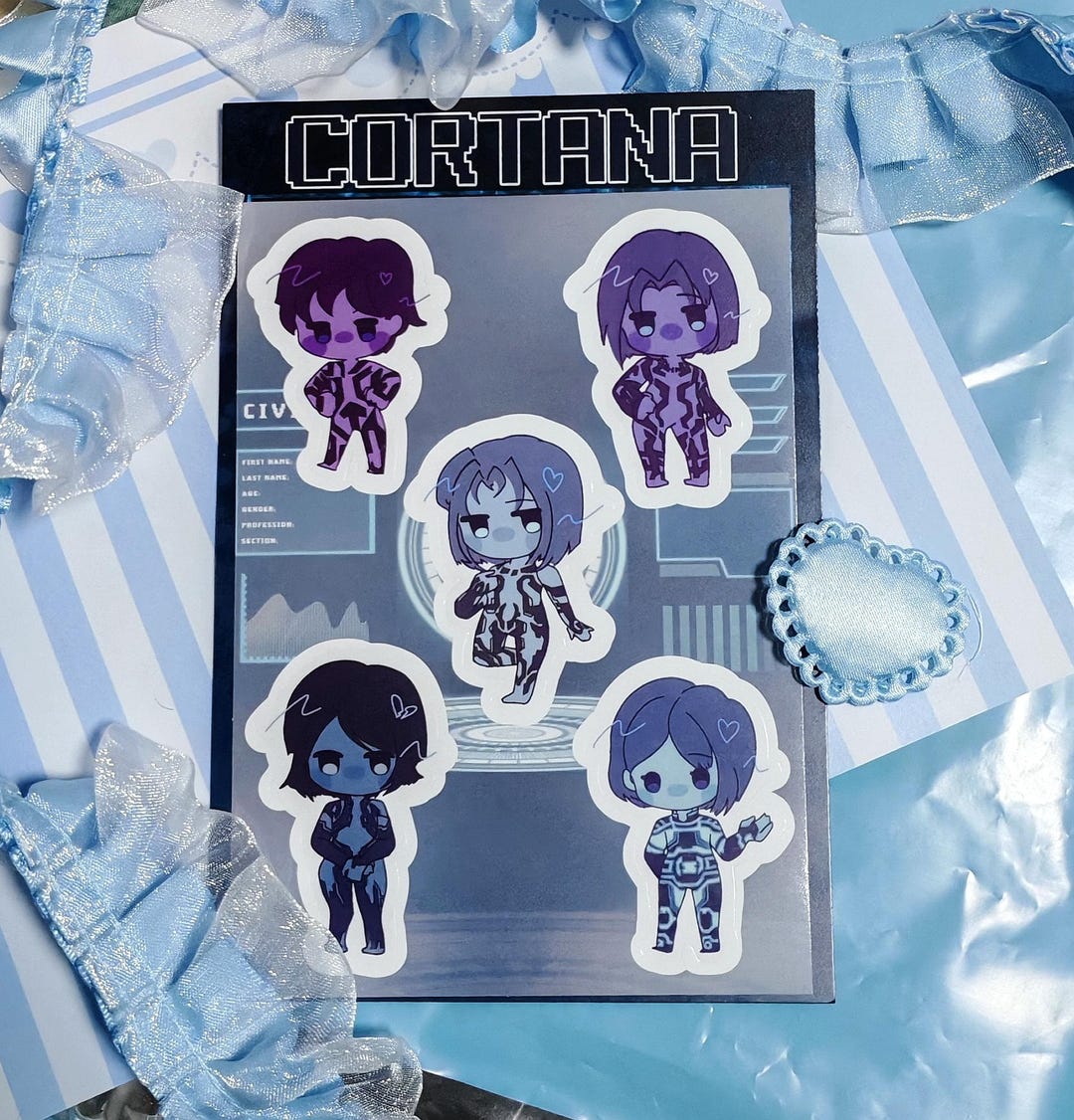 Mini Cortana Doodles Halo A6 Sticker Sheet / Vinyl Stickers | Planner ...