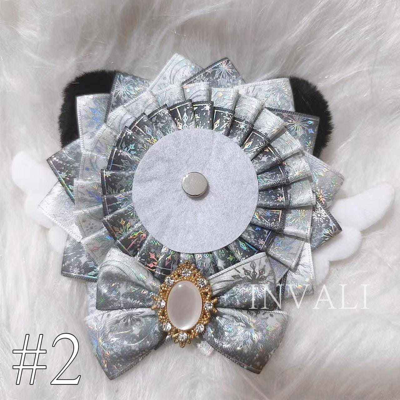 Angel Cat Ears Rosette for 58mm Badges | Anime Cartoon Badge Holder ...