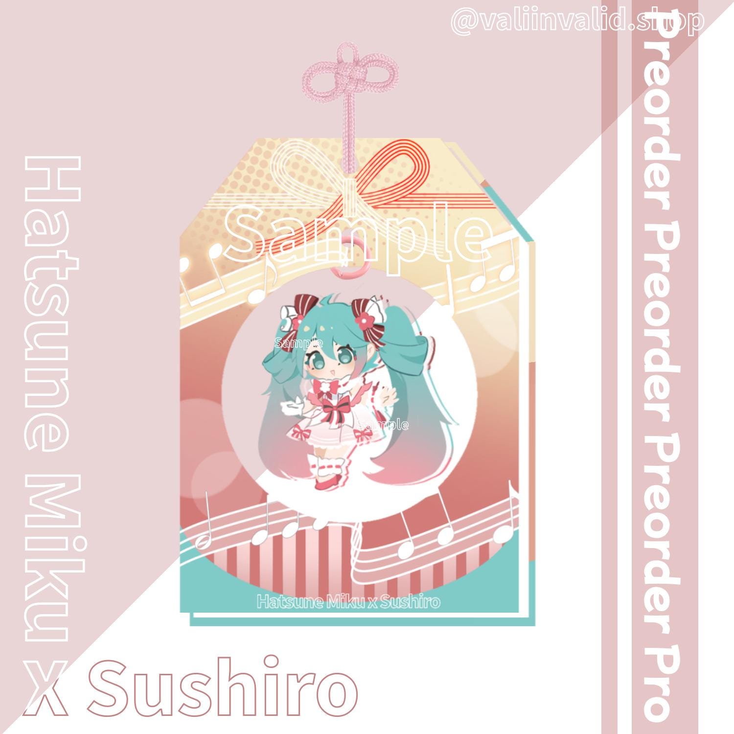 Sushiro X Miku Crossover 7cm Omamori Acyrlic Accessory / Keychain ...