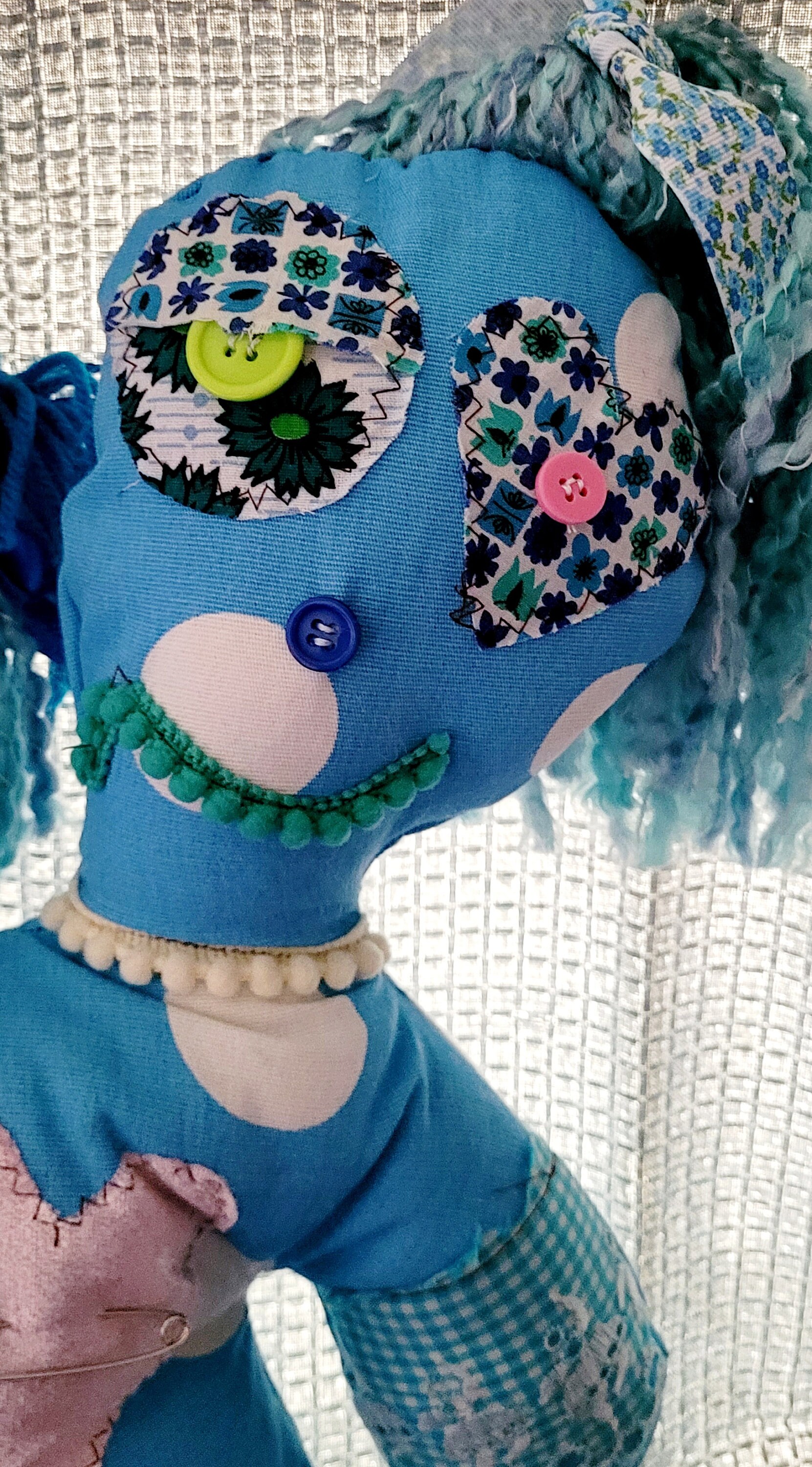 Siamese Twins Voodoo Dammit Dolls. Cyclops. Blue / White Poka Dot ...