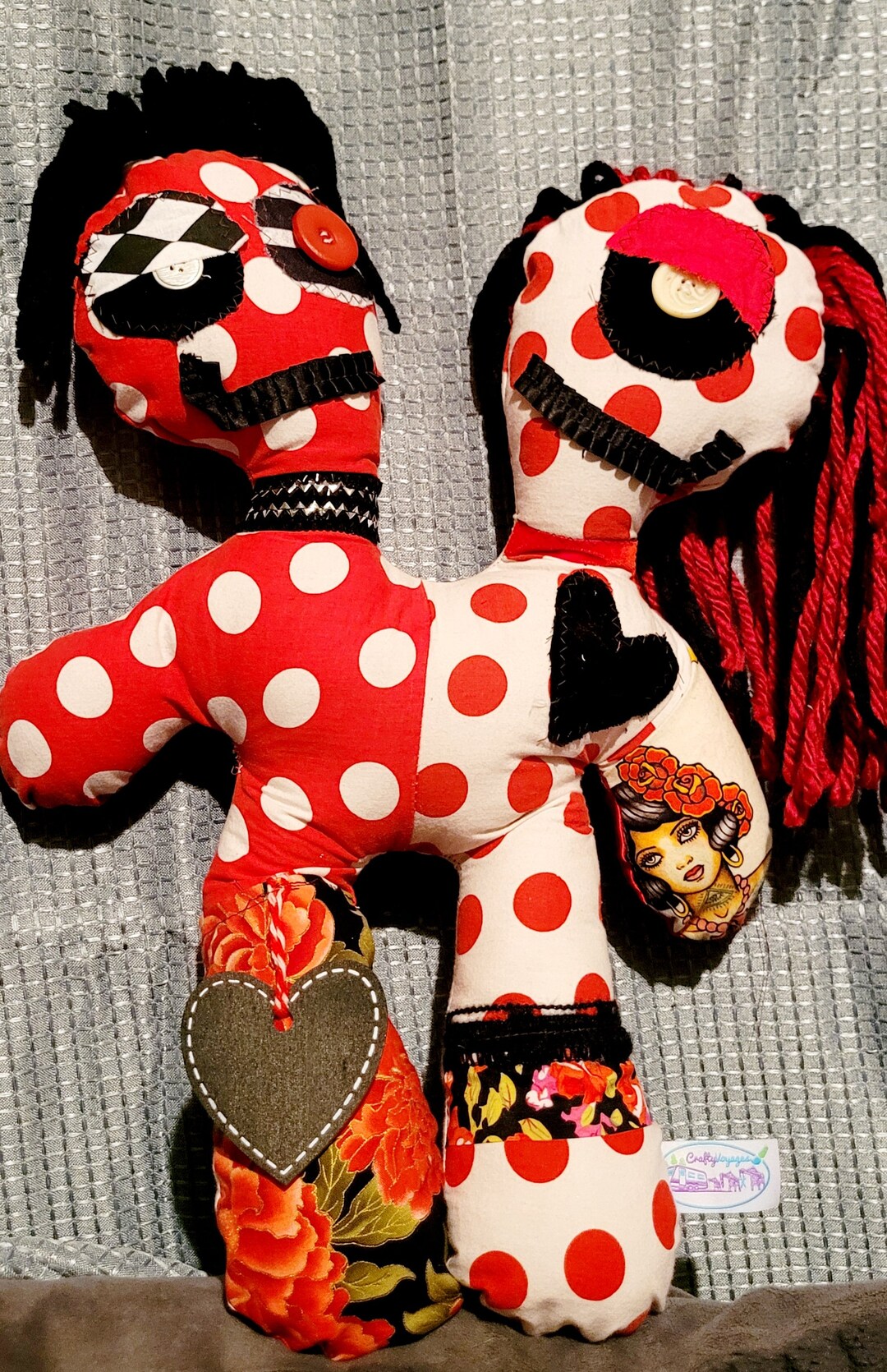 Siamese Twins Intention/ Dammit Dolls. Cyclops Red / White - Etsy