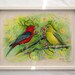 Scarlet Tanagers Couple Painting Art Print Scarlet Tanagers - Etsy