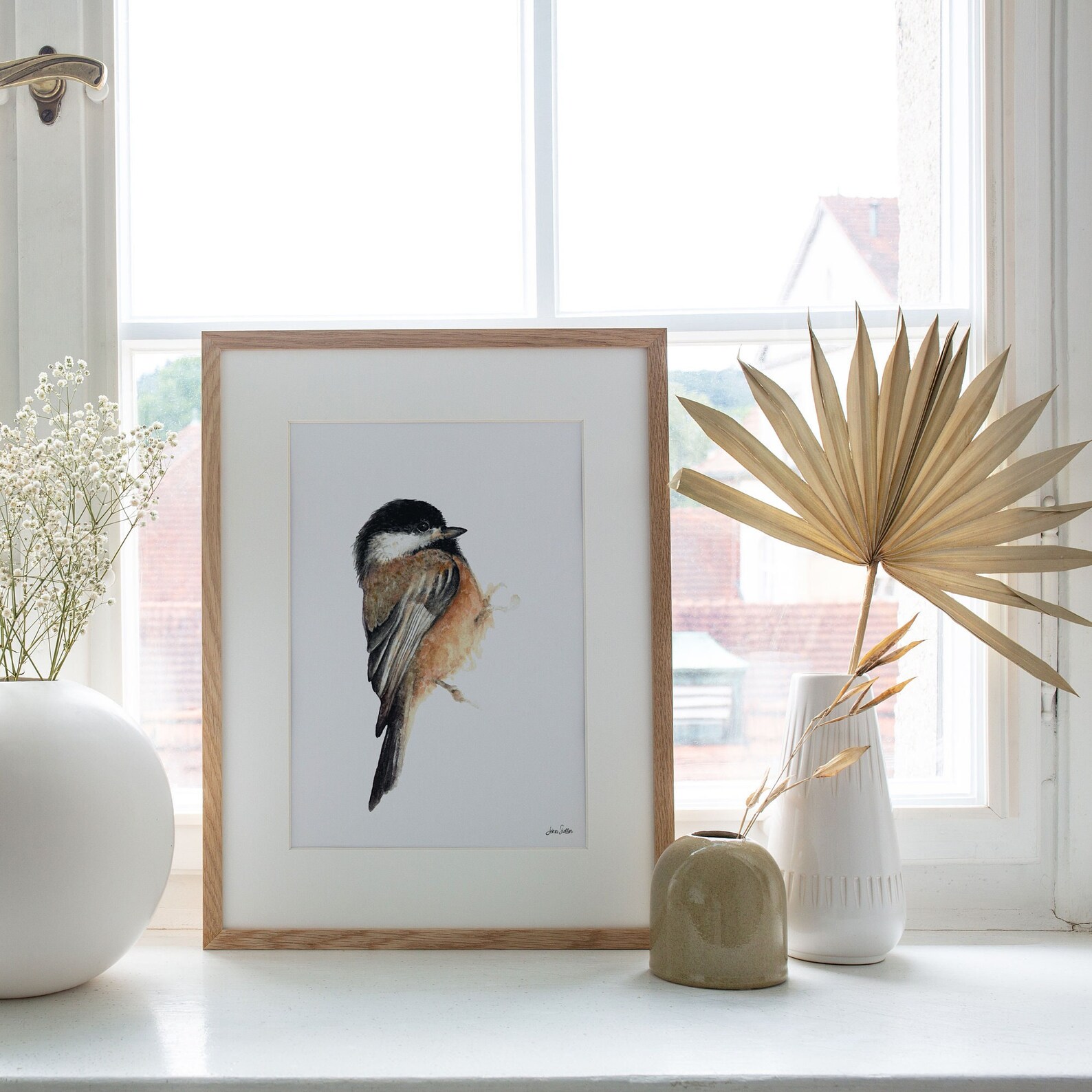Chickadee Print Watercolor Chickadee Painted Chickadee Bird - Etsy