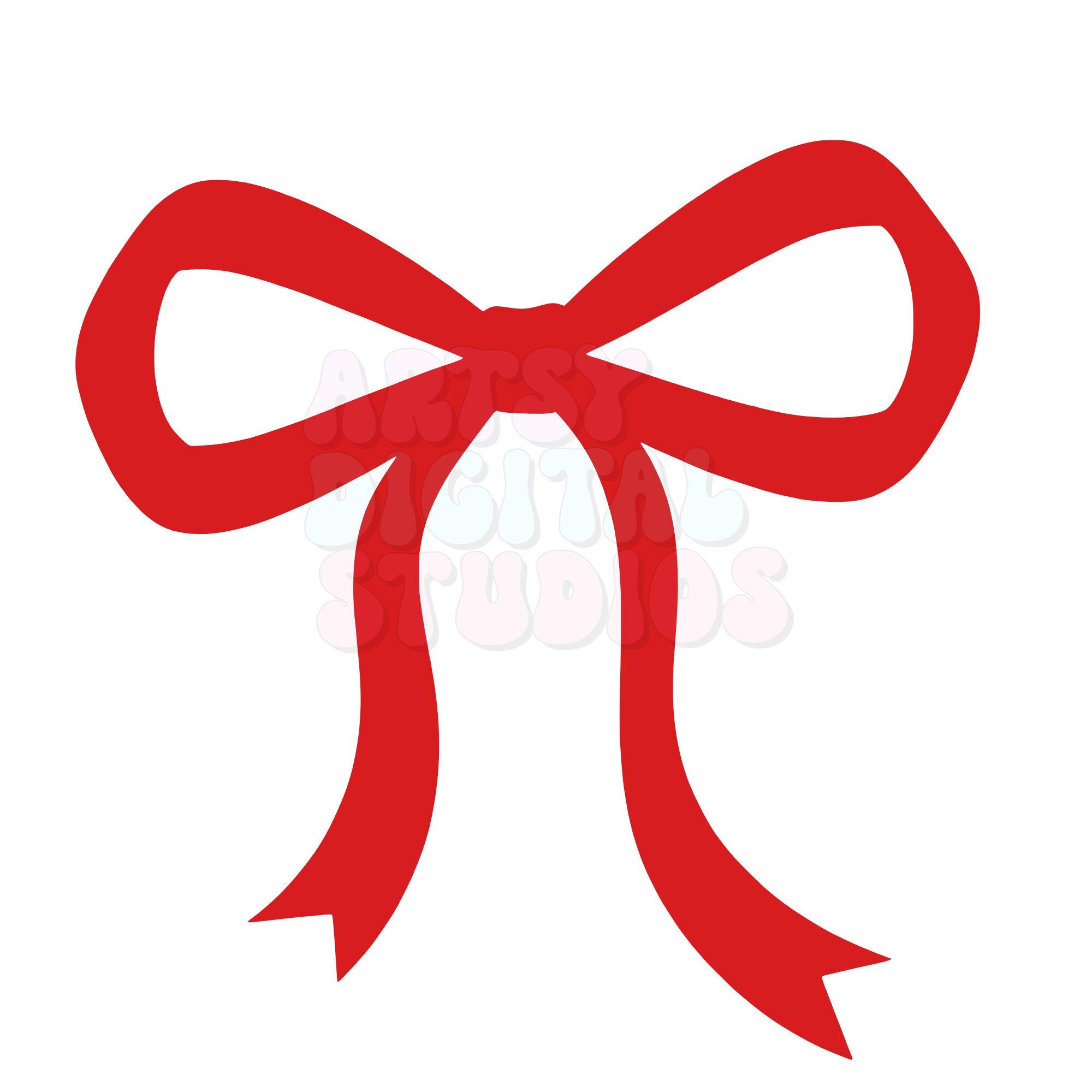 Red Bow SVG PNG, Christmas Ribbon Clipart, Holiday Craft Cut File for ...