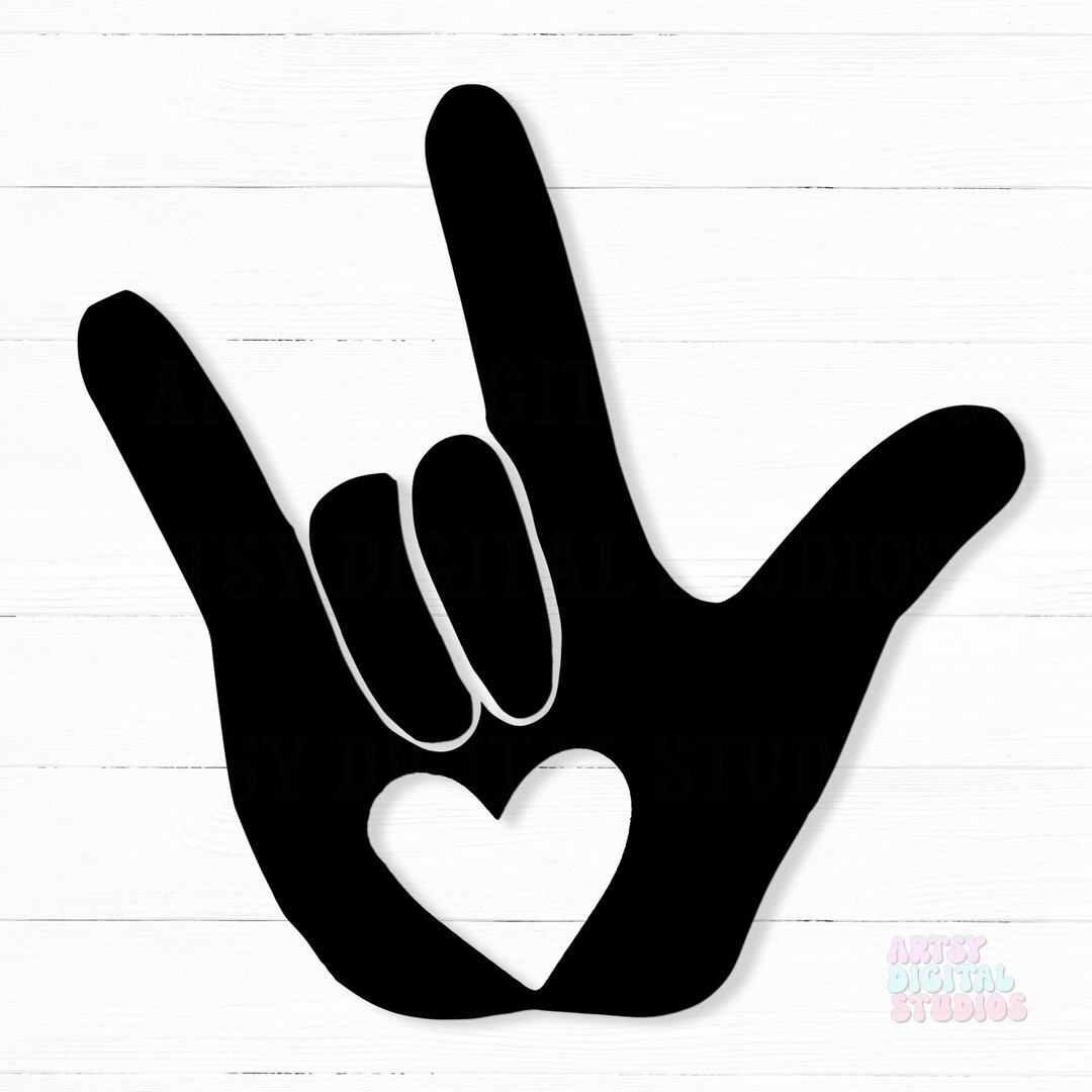 ASL Heart I Love You SVG, Digital Cricut Cut File, American Sign ...