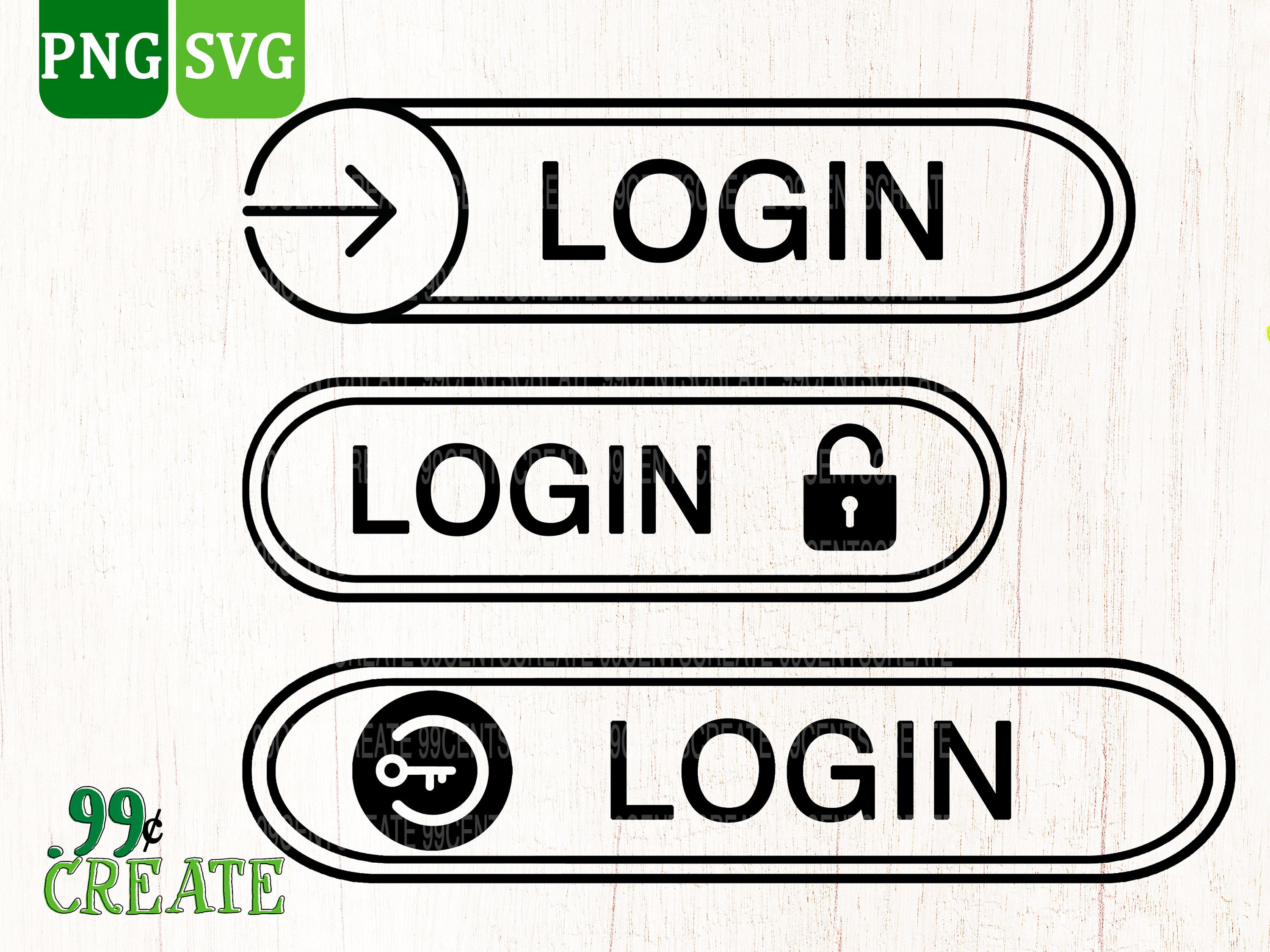 Login Button Svg Login Button Cut Files computer svg laptop | Etsy