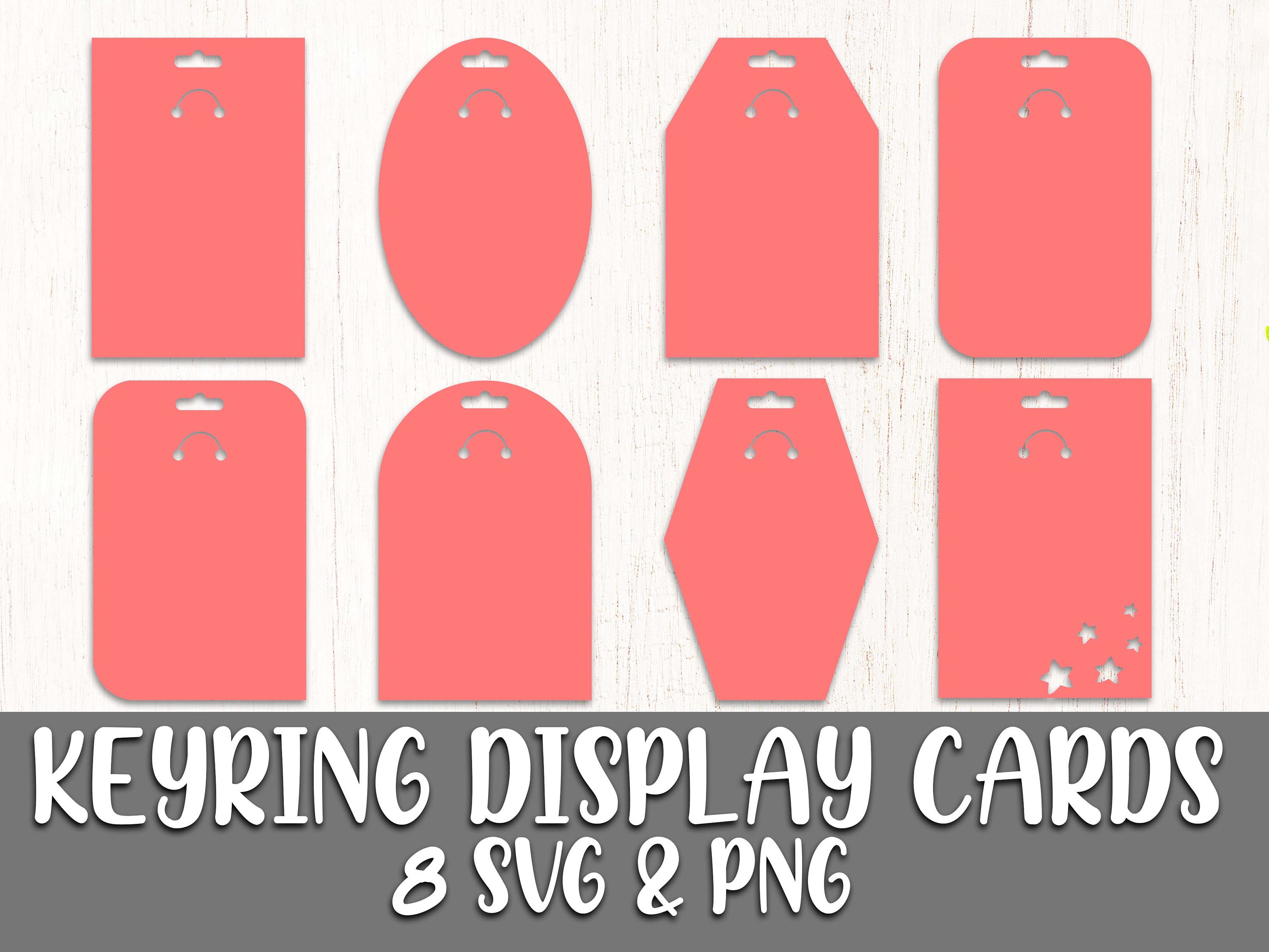 Keyring Display Card Svg Bundle PNG SVG Cricut Svg | Etsy