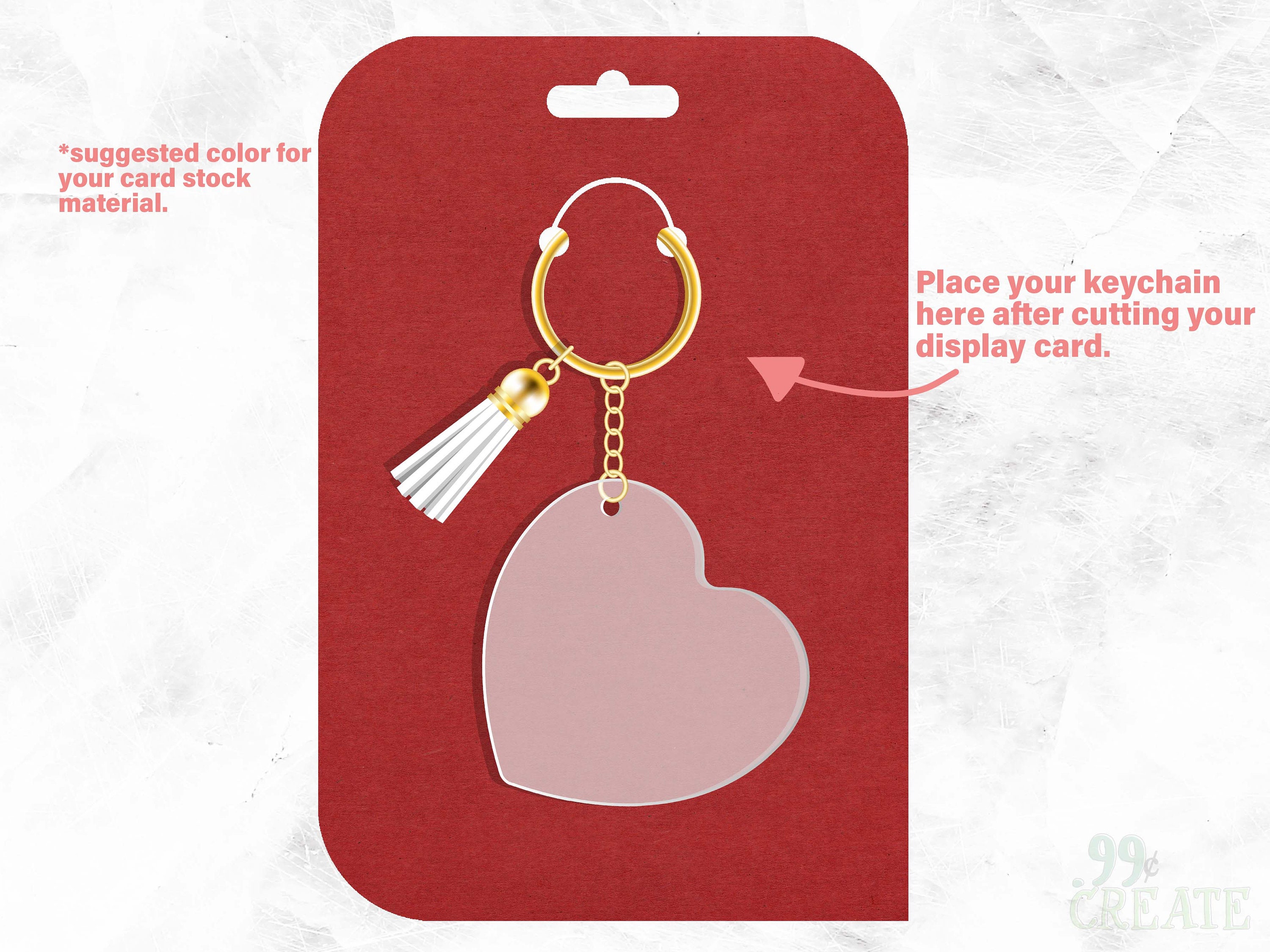 Keychain Display Card SVG Bundle: Key Ring Tag Template (digital ...
