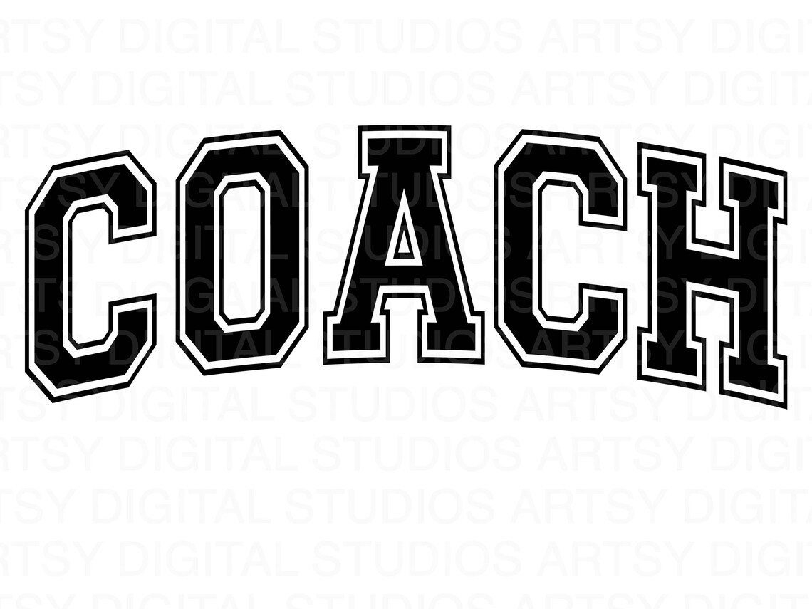 Coach Varsity Letters Svg Png Varsity Letter Svg Baseball - Etsy