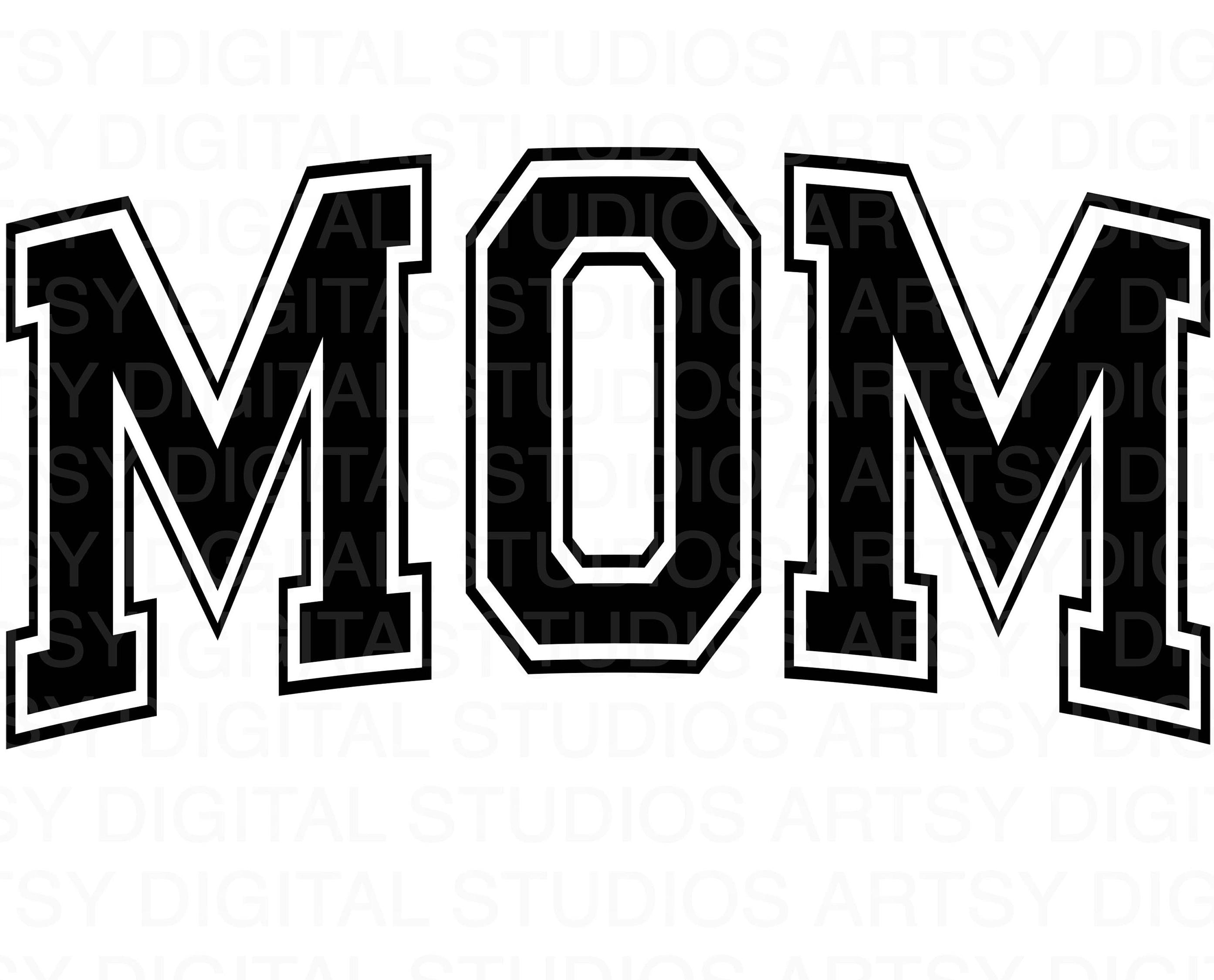 Mom Varsity Letters Design: Color Personalization PNG SVG (digital File ...