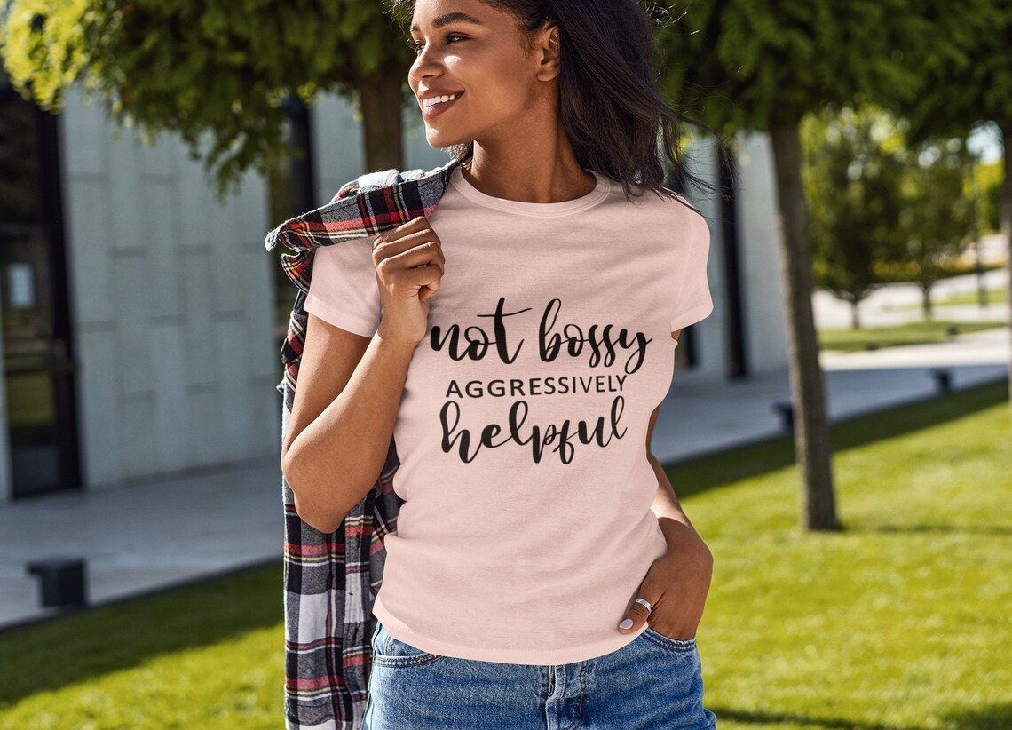 Not Bossy Svg Not Bossy Aggressively Helpful SVG Woman Boss | Etsy