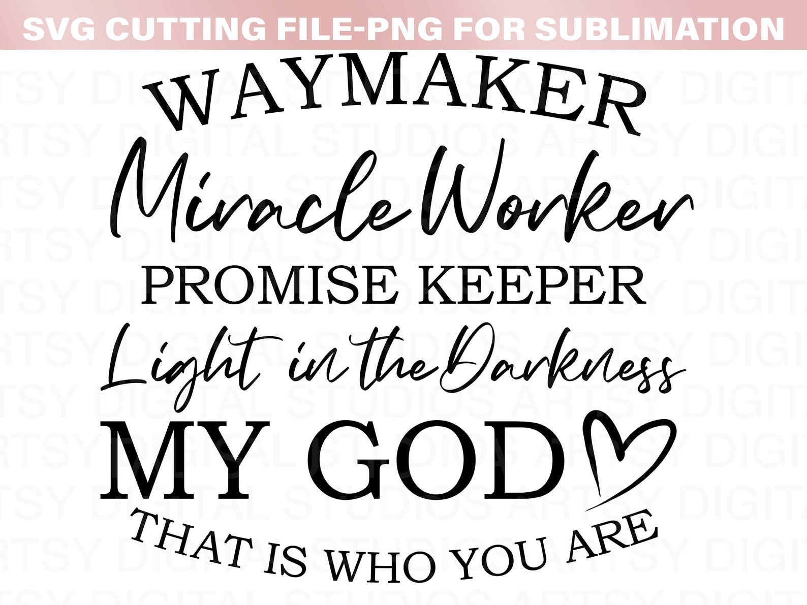 Waymaker SVG Miracle Worker SVG Cut File Cricut Download | Etsy