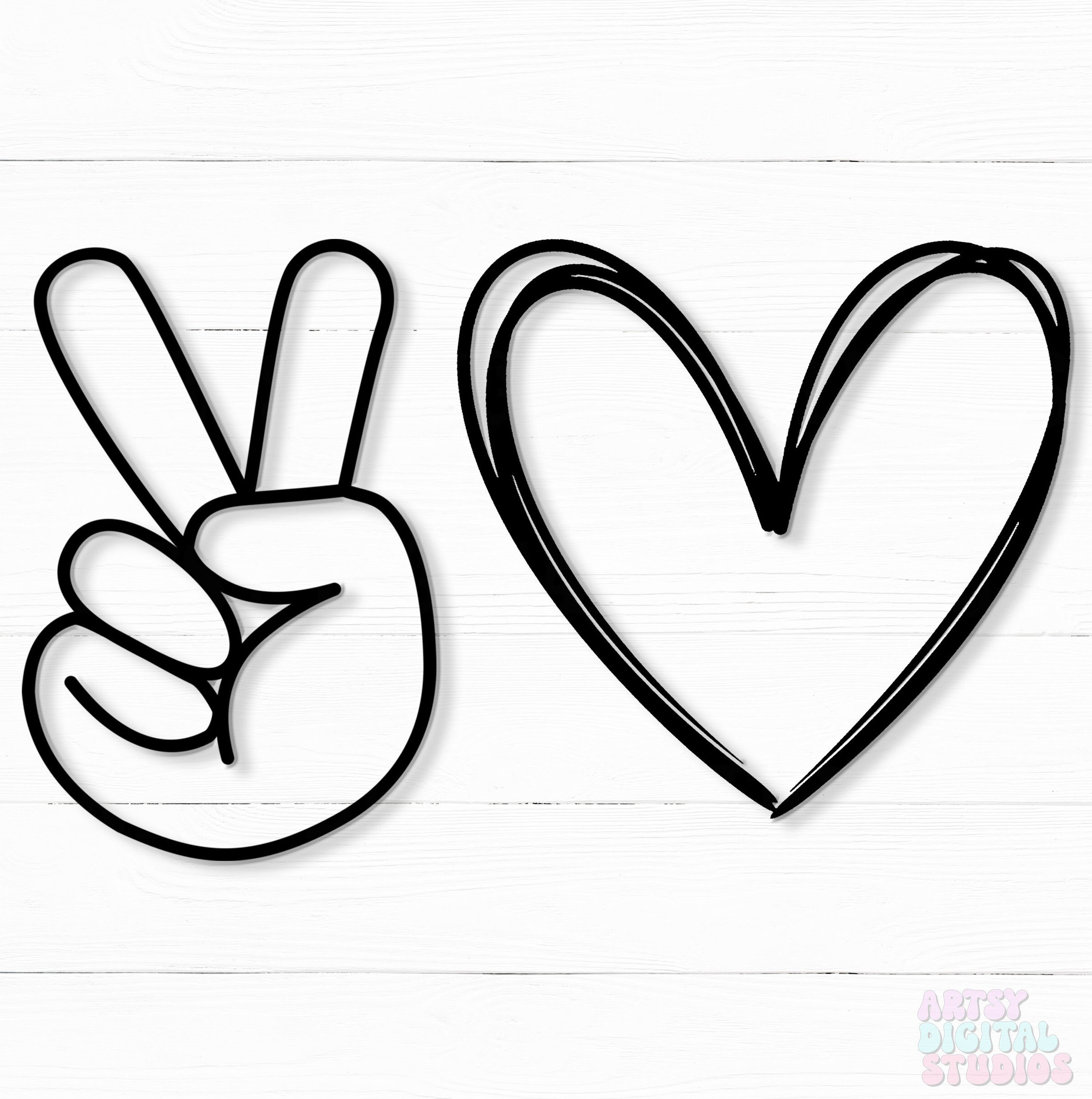 Peace Sign Fingers Clipart