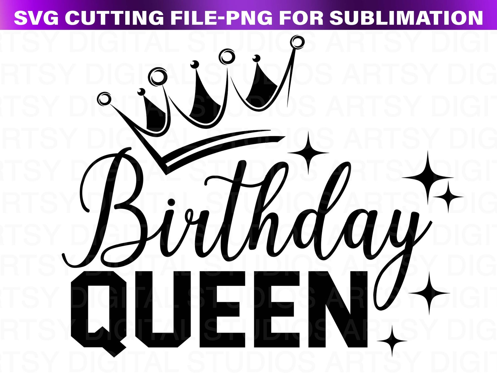 Birthday Queen SVG: Cricut Silhouette Cut File (digital Download) - Etsy