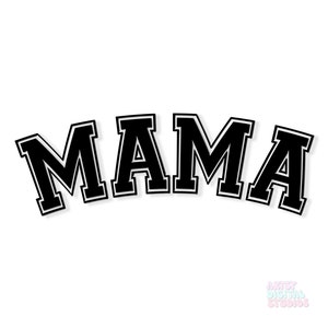 Mama Varsity Letters Design: Color Personalized PNG SVG (digital File ...