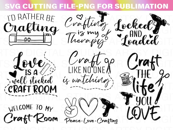 Crafting Svg Bundle Craft Svg Craft Room Svg Funny Crafting - Etsy
