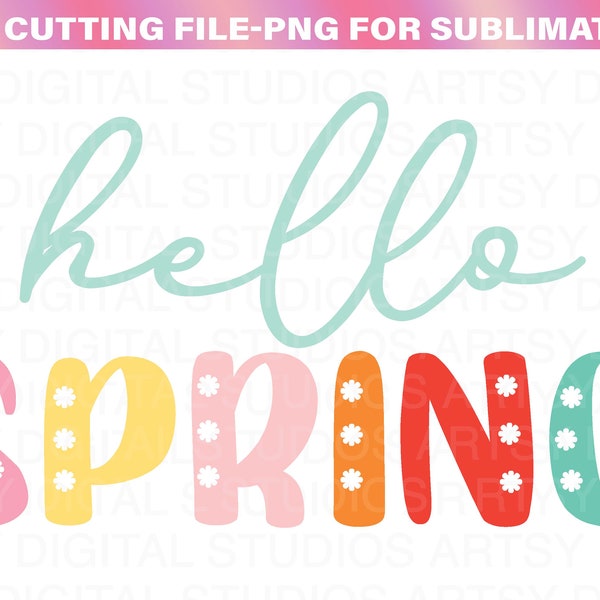 Hello Spring Svg - Etsy