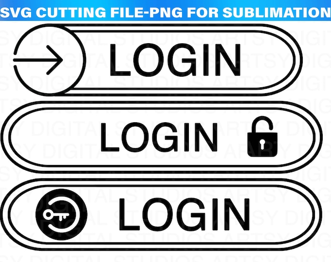 Login Button Svg, Login Button Cut Files, Computer Svg, Laptop Svg ...