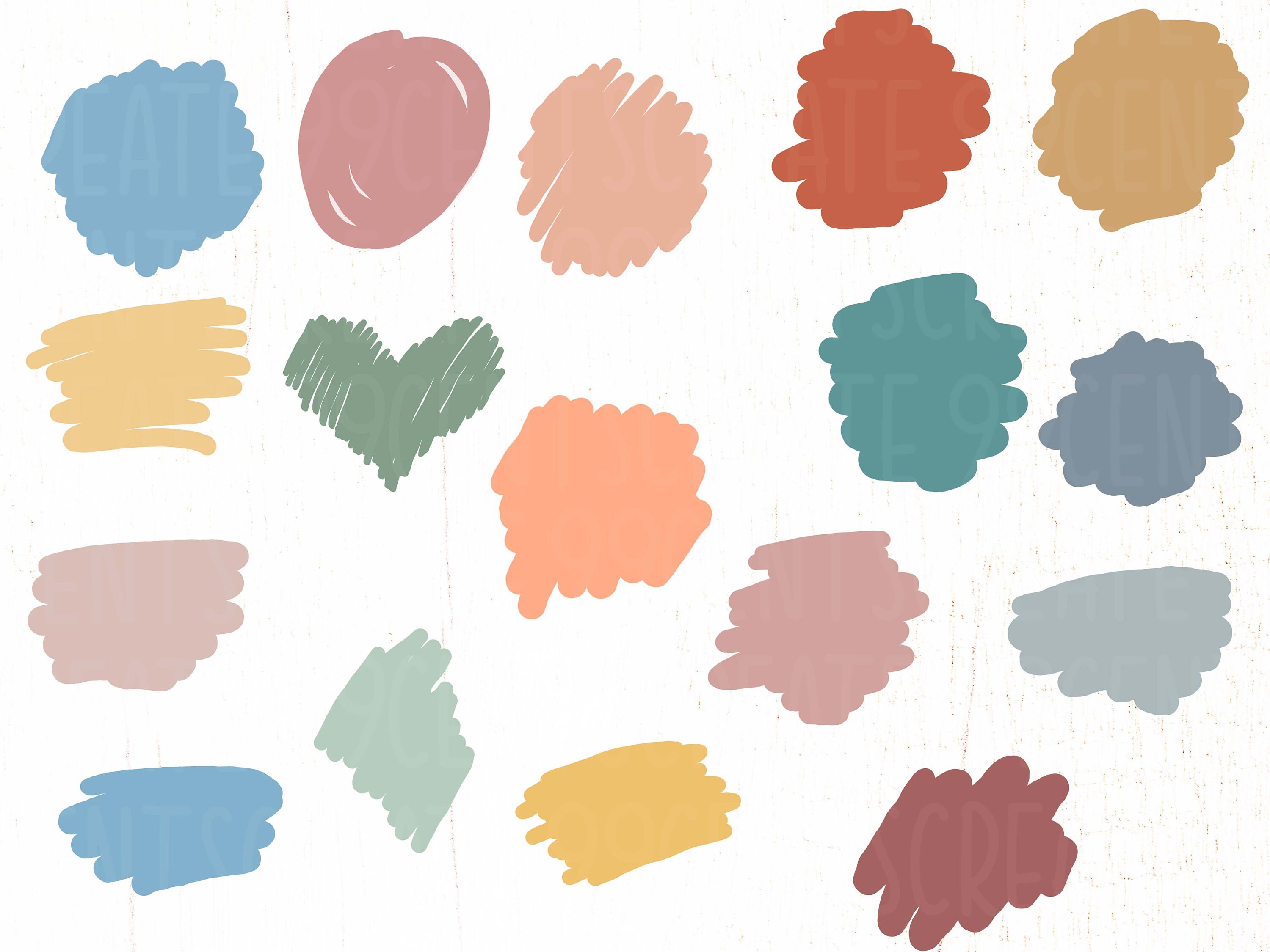 Paint Brush Stroke Svg Bundle Hand Drawn Keychain Svg Brush - Etsy