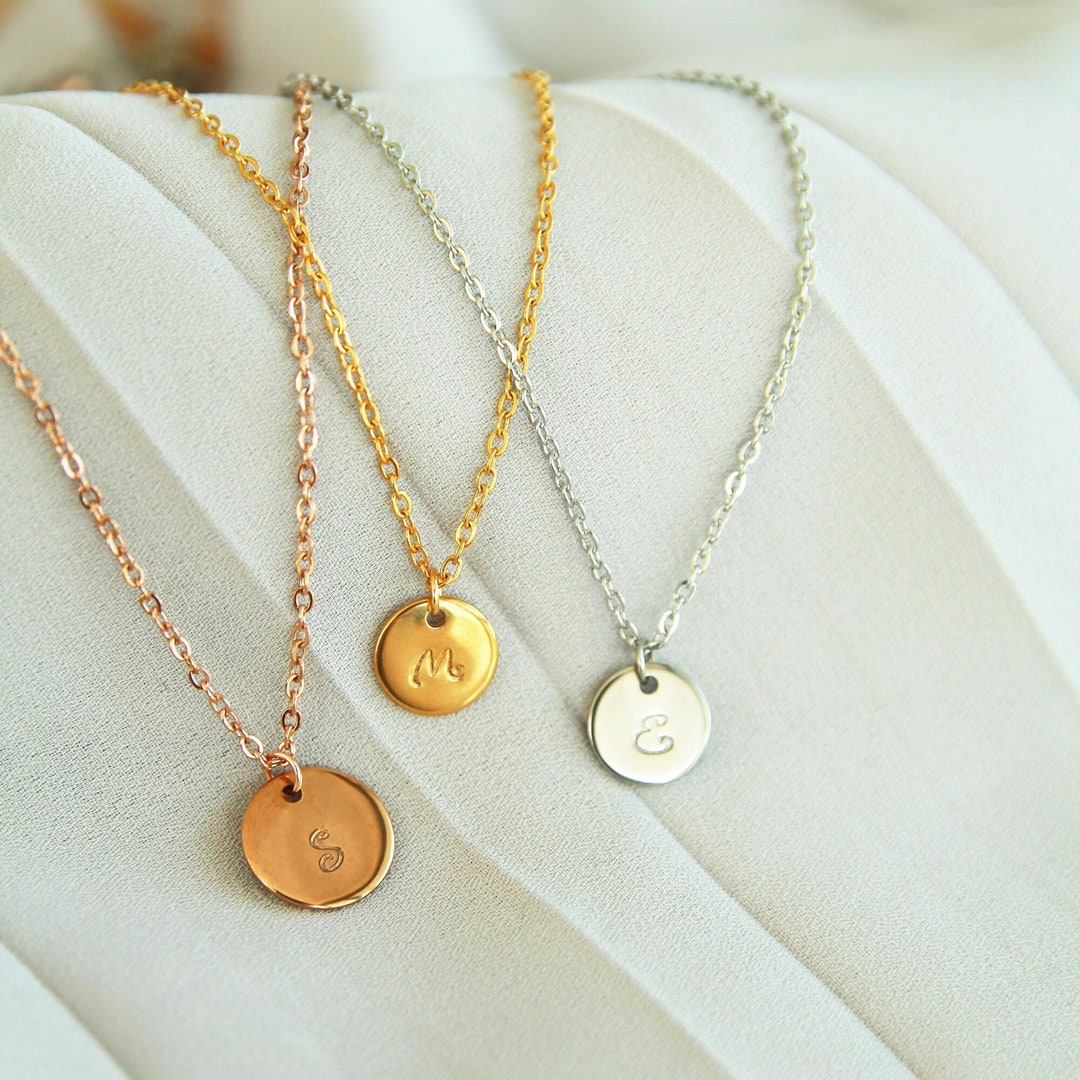 Cursive Initial Necklace | Initial Script Necklace | Gold Letter ...