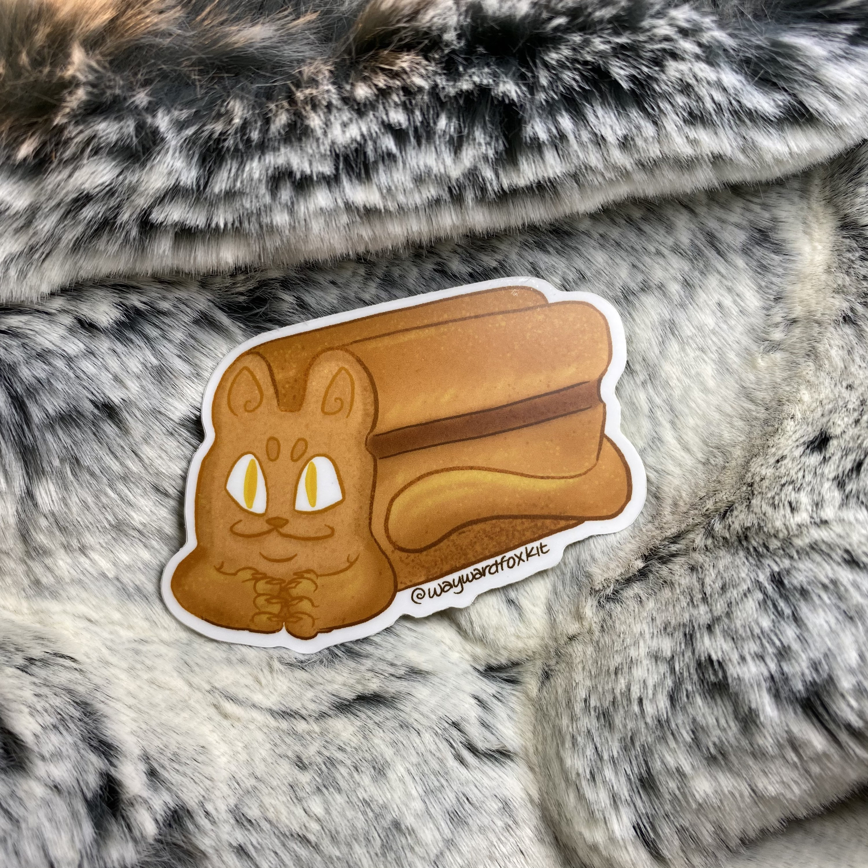 Cat Loaf cute cat food themed vinyl 3 sticker | Etsy