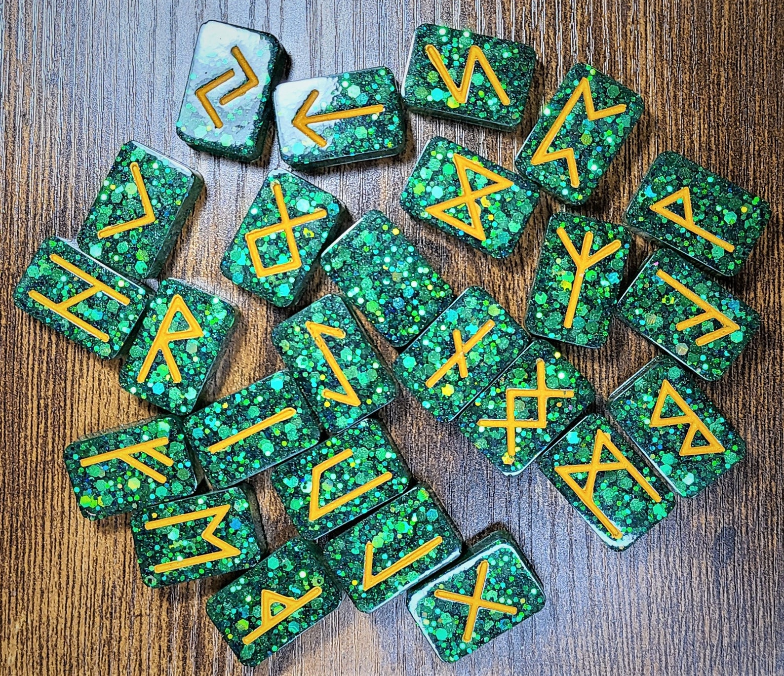 Runic Divination Set Dirty Luck Runes And Vegvisir Reading | Etsy