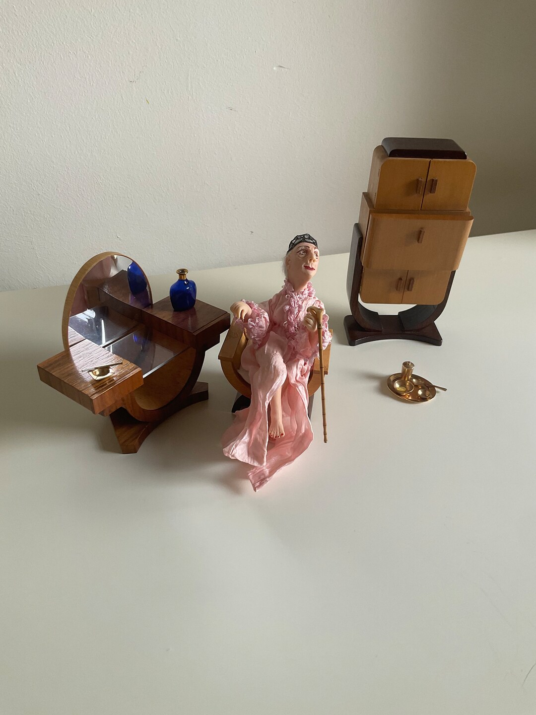 Art Deco Style Dressing Room Set With Cocktail Cabinet. - Etsy