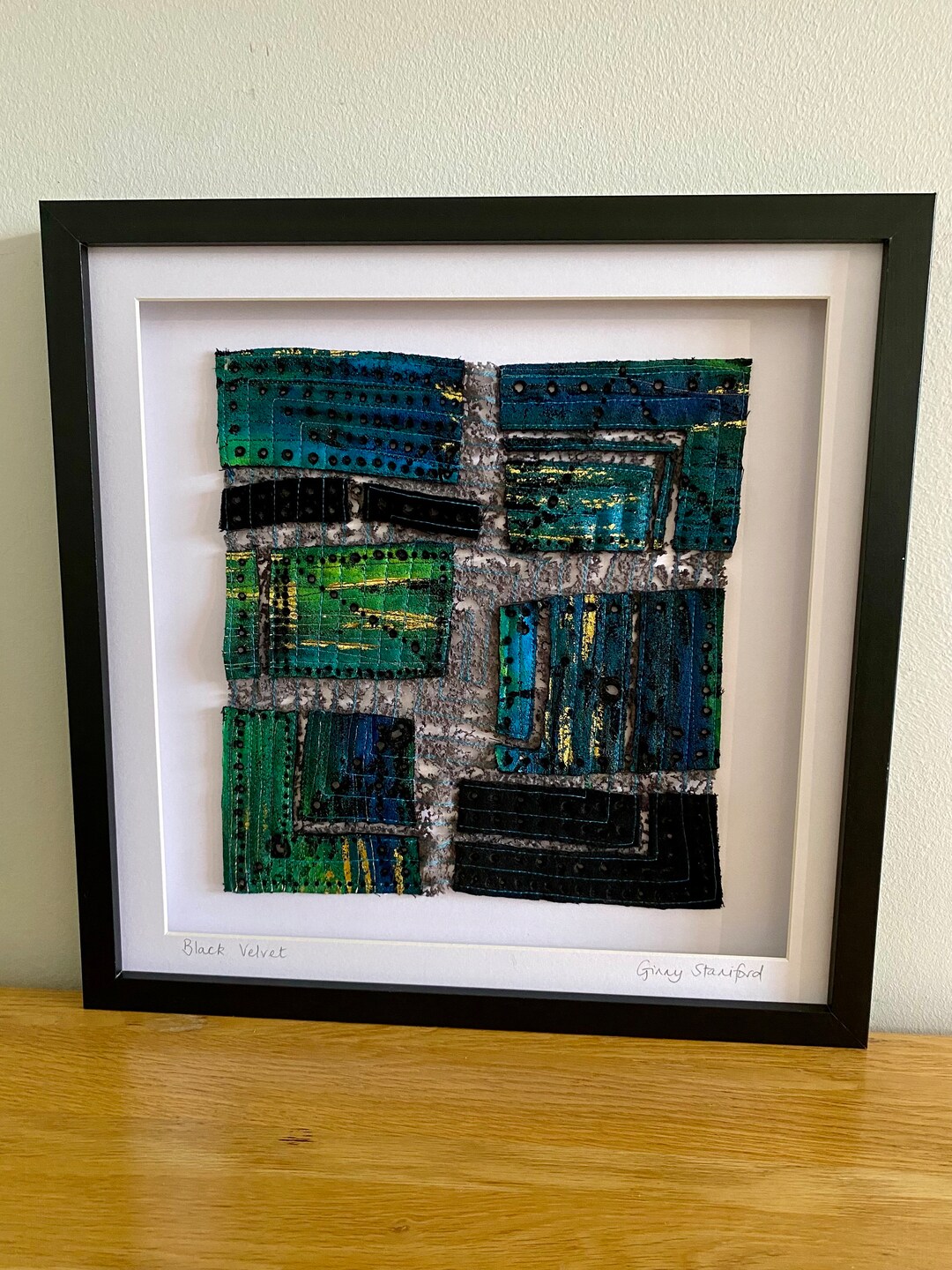 Black Velvet , Upcycled Art, Her Birthday Gift, Original Gift, Gift for ...